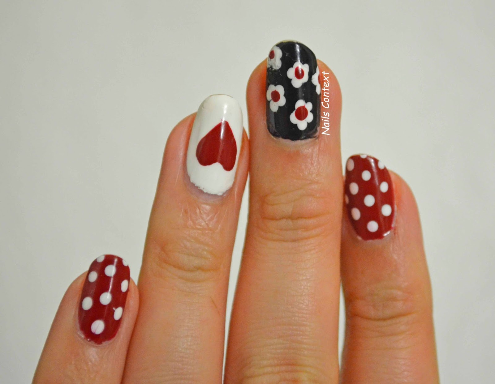 Nails Context: Hearts and Flowers