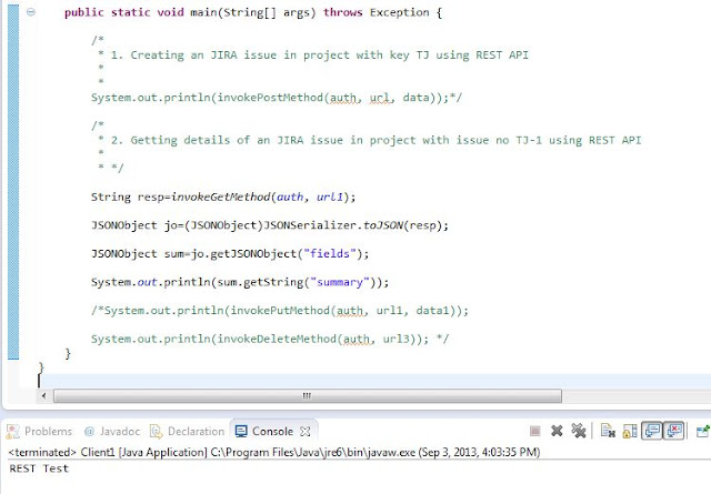 Maddy's Experiences: Custom JIRA REST JAVA CLIENT (JRJC) using Jersey