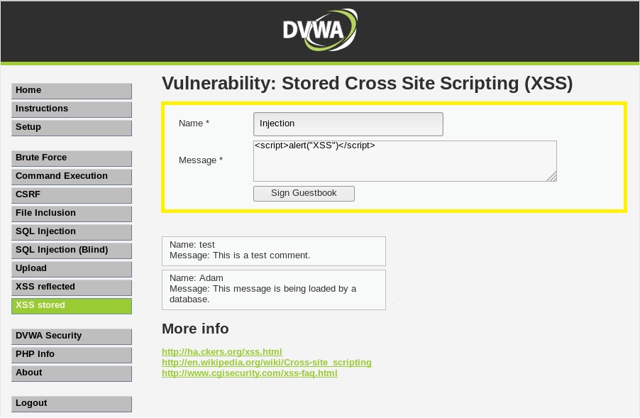 Executing Stored Cross Site Scripting Xss Attacks