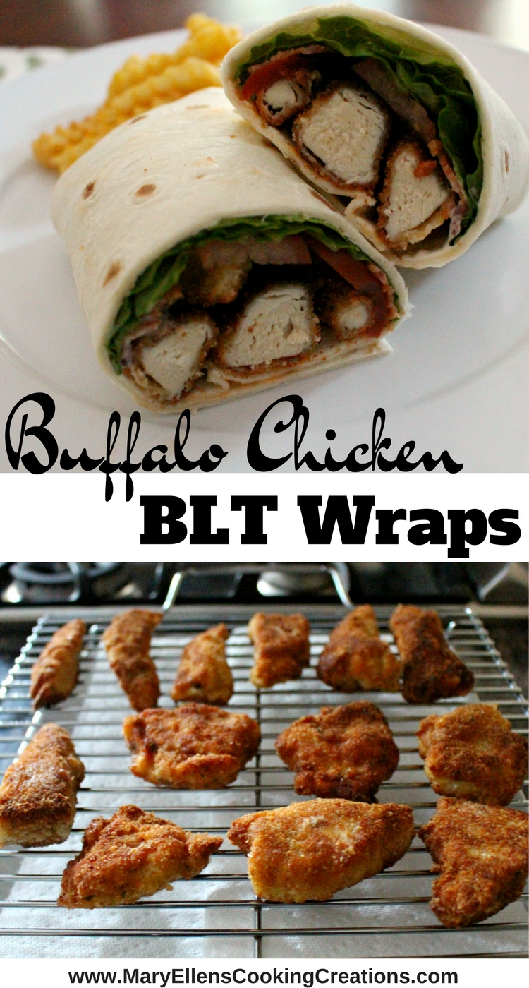 Mary Ellen's Cooking Creations: Buffalo Chicken BLT Wraps