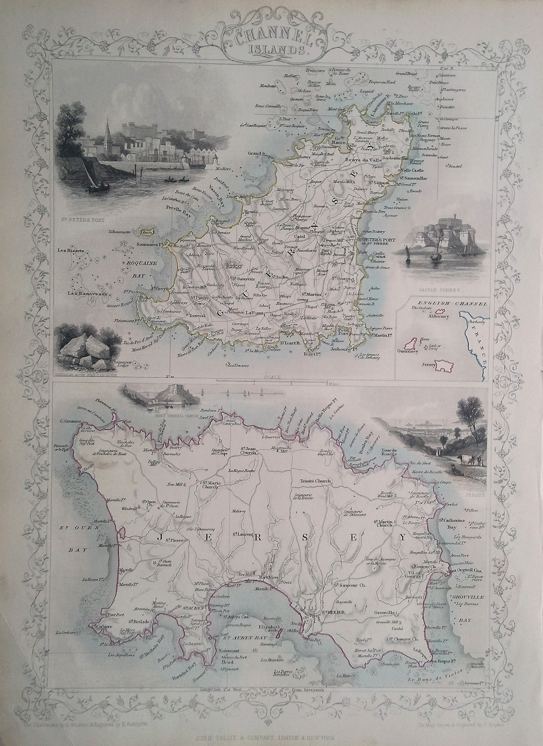Antique Maps: Jersey and Guernsey Antique Map