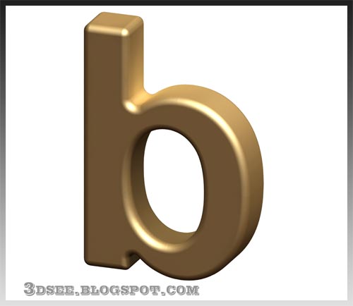 3 D Art Design Model: b