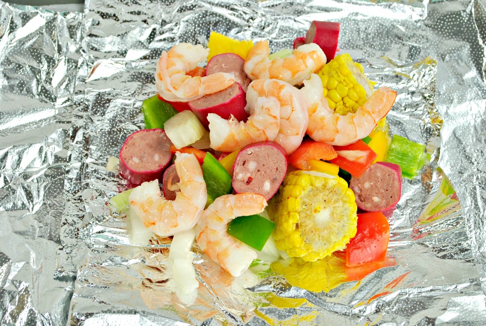 Shrimp Hobo Foil Dinner Recipe