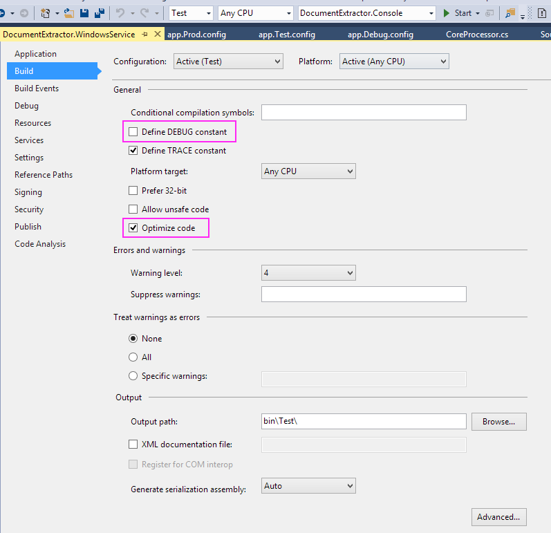 hello this is a heading: TFS 2015 build configurations and config transforms