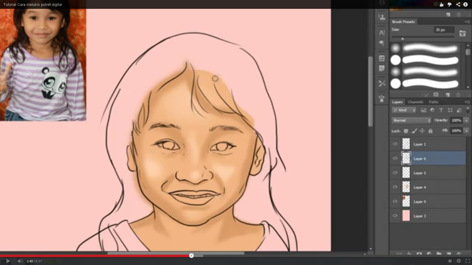 KEDAI DESIGN IMPIAN: Tutorial Lukisan Potret Digital