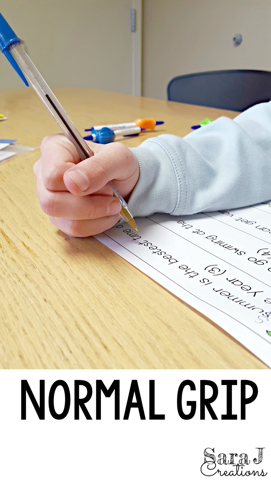 Correcting poor pencil grip | Sara J Creations