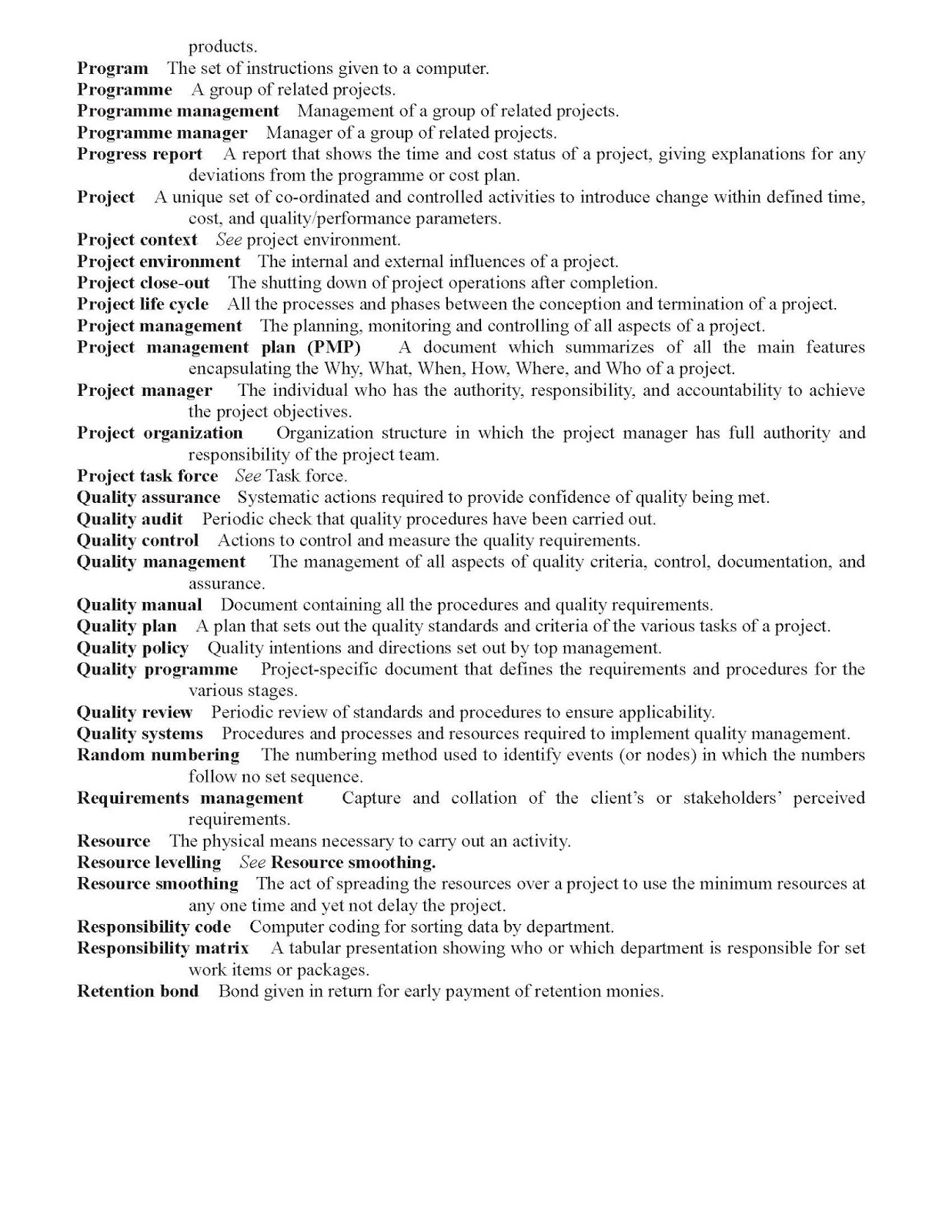 GLOSSARY and DEFINITION GLOSSARY and DEFINITION