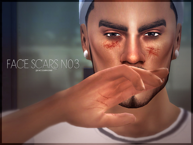 Sims 4 face scar cc - kjachicks