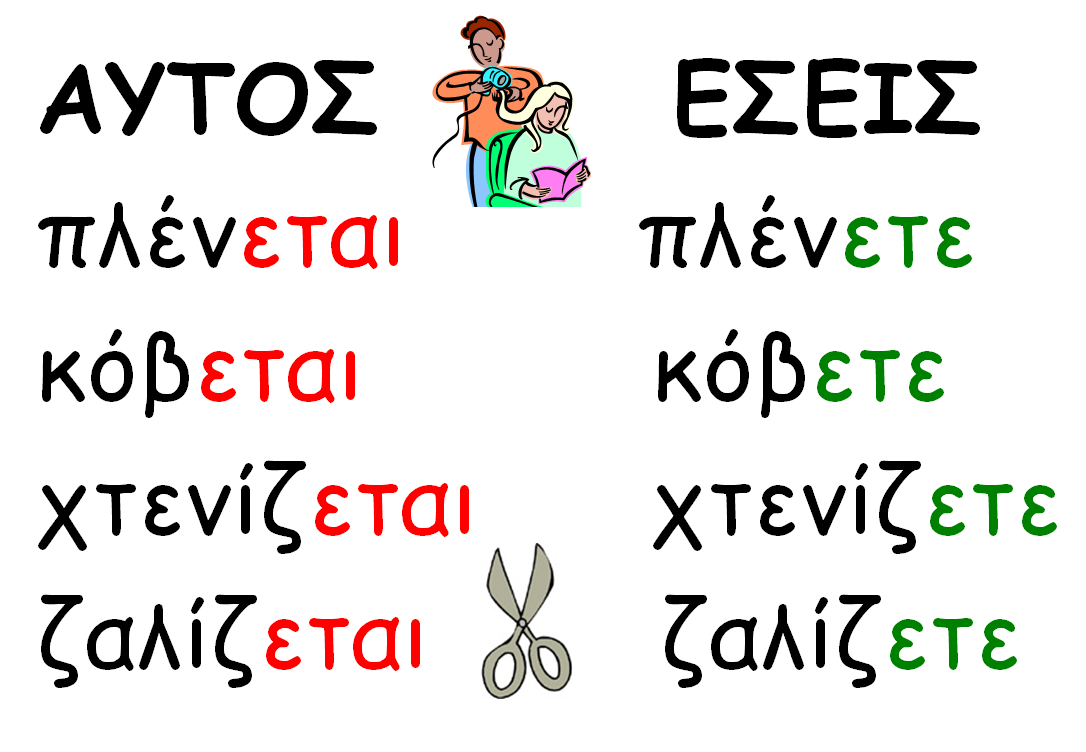Κάστρο της γνώσης: Οι καταλήξεις των ρημάτων -με και -μαι / -τε και -ται