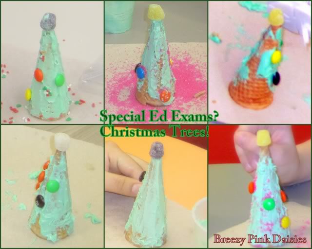 Special Ed Exams - Frosted Christmas Trees - Breezy Special Ed