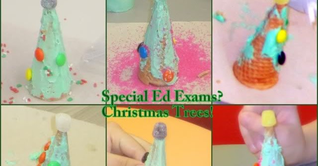 Special Ed Exams - Frosted Christmas Trees - Breezy Special Ed