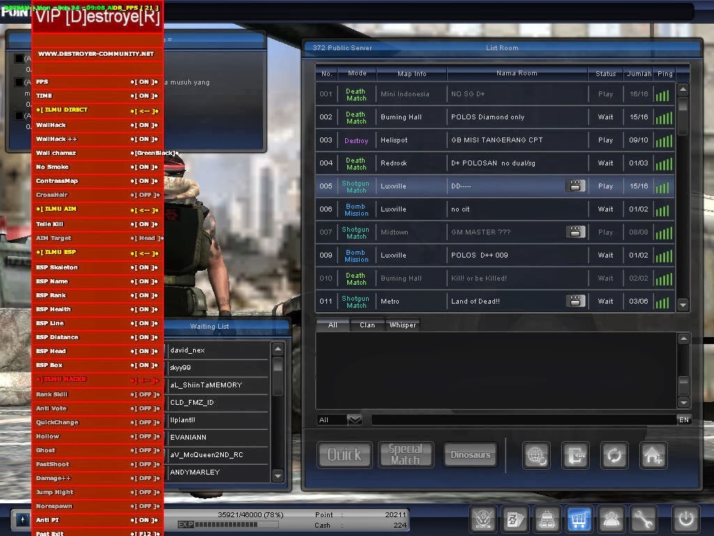 TRIAL CHEAT POINT BLANK DENGAN INJECTOR BARU ~ Dukun-Cit