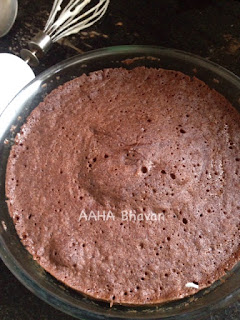 AAHA bhavan: 4 minute Chocolate Sponge Cake Microwave recipe