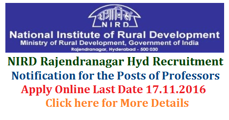 NIRD National Institute of Rural Development Rajendranagar Hyd Direct ...