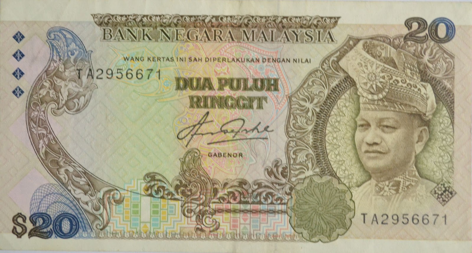 Galeri Sha Banknote: DUIT RM 20 1982-2012