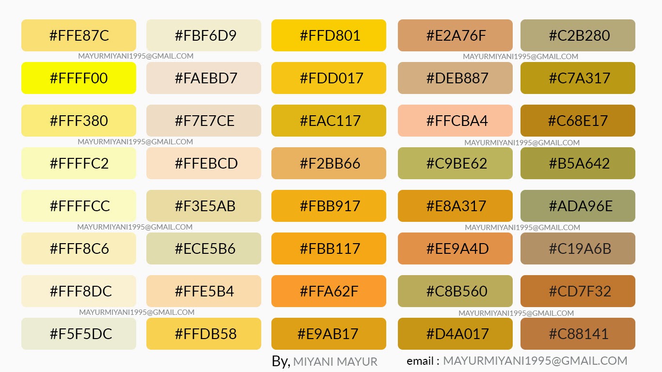 Web color code - All Data 4 You