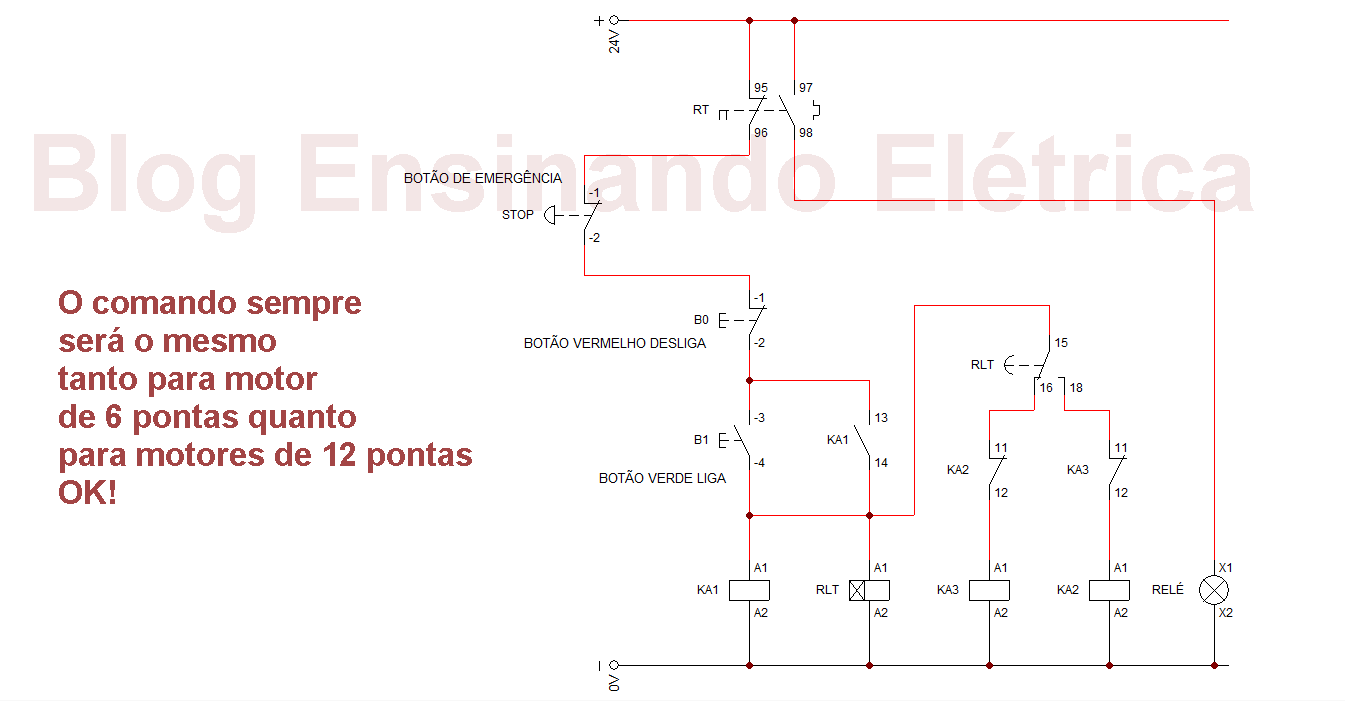 Comando Estrela Triângulo para Motores de 12 Pontas - Ensinando Elétrica | Dicas e Ensinamentos