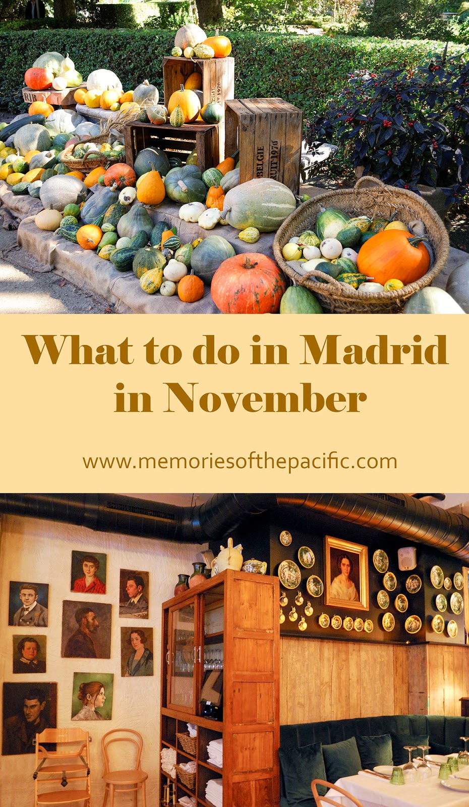 What to do in Madrid in November | Memories of the Pacific