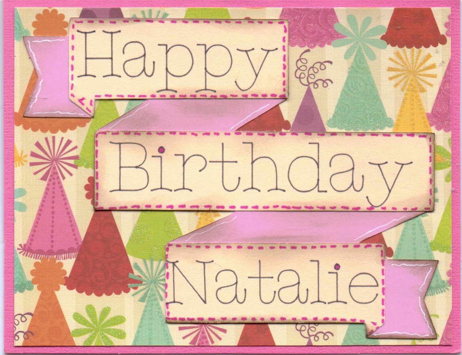 PAPER CRAFTS WITH THE PINK ARMADILLO Birthday Banner Card paper-crafts-with-the-pink-armadillo-birthday-banner-card