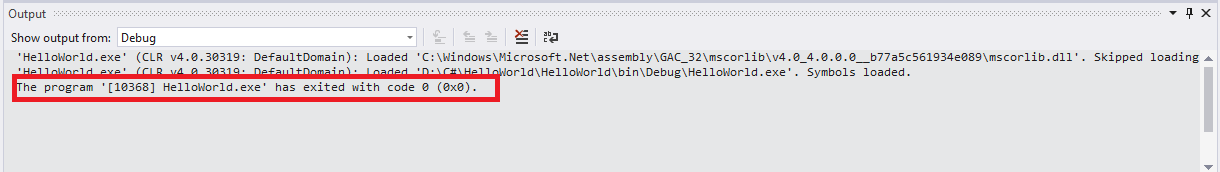 How to Build, Compile and Run your first Program in C#