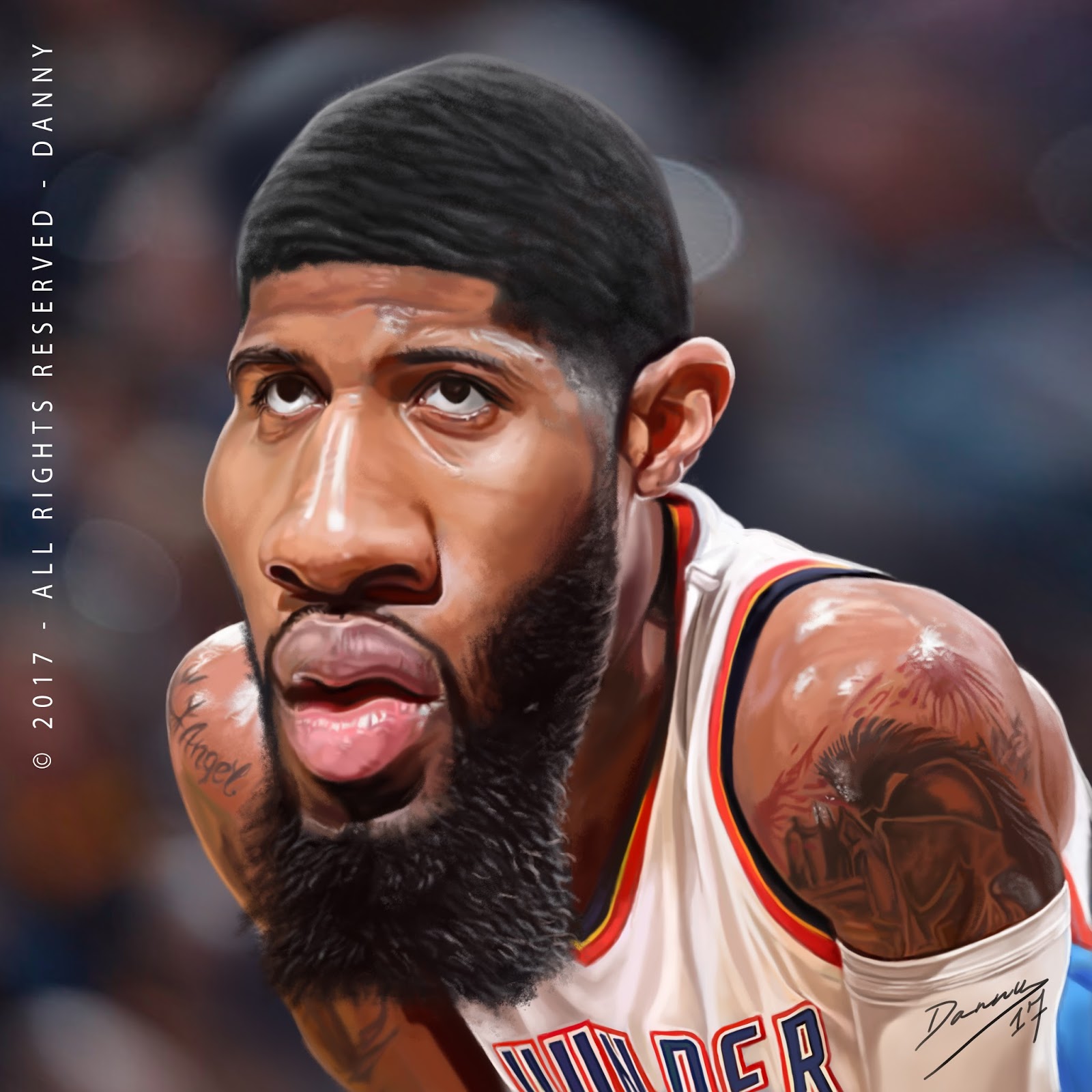 Danny's Illustrations: Paul George Caricature