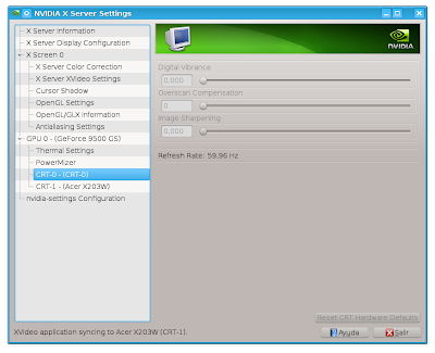 UsuarioDebian: Nvidia GeForce 9500 GS con dos monitores
