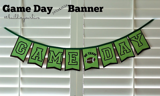 Game Day Printable Banner