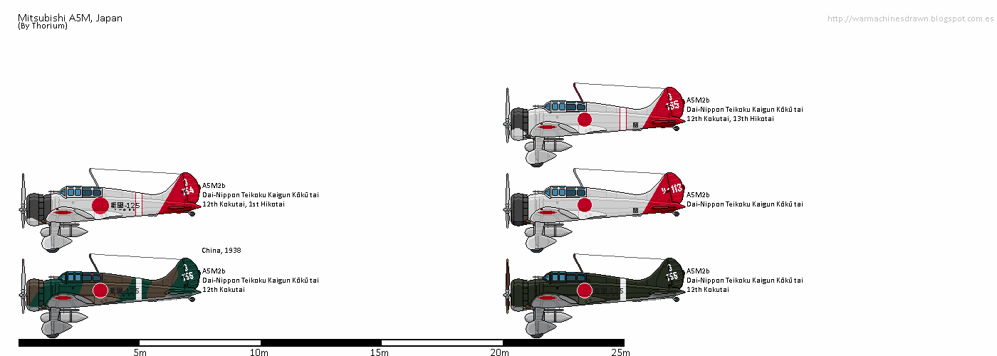War Machines Drawn: Mitsubishi A5M, part three