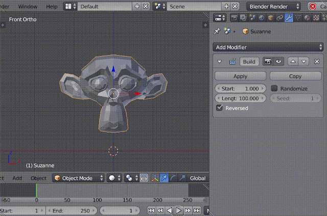 Blender 2.77 : Build Modifier - Sort Elements