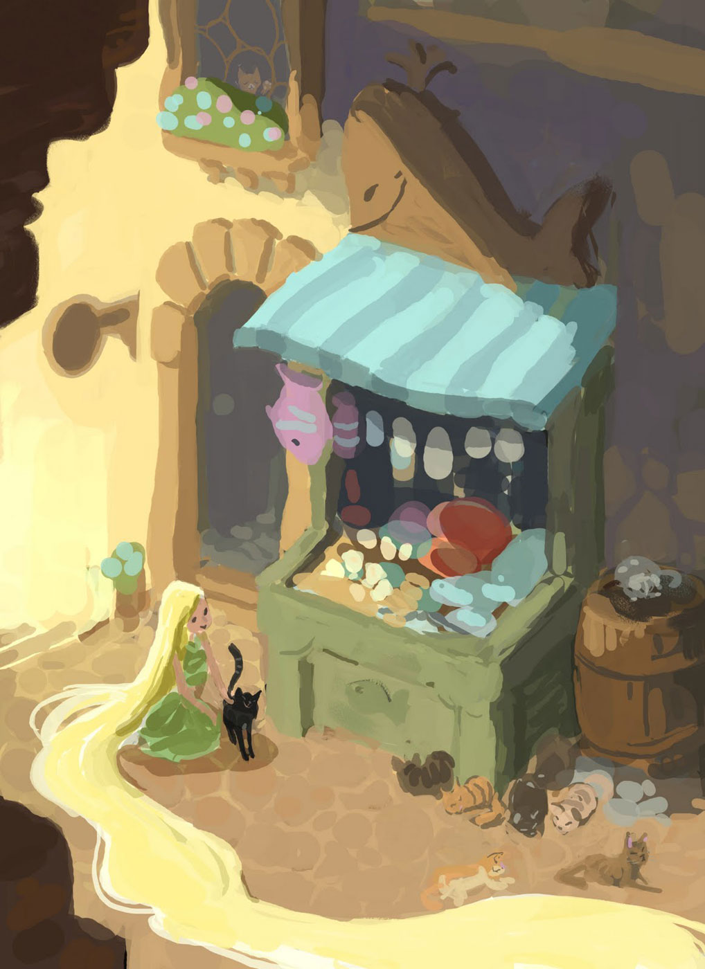 Living Lines Library: Tangled (2010) - Visual Development: Color Keys