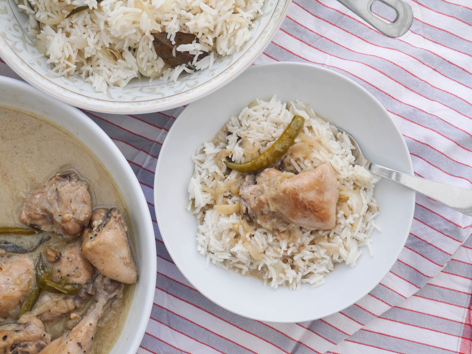 This Muslim Girl Bakes: South Indian Chicken Stew with Sweet and Sour Rice.