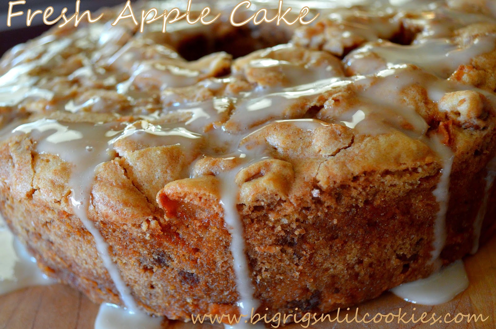 Big Rigs 'n Lil' Cookies: Fresh Apple Cake with Honey Glaze