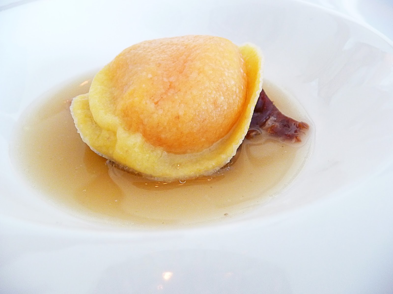My World of Travel and Food: Egg yolk raviolo, iberico bellota, duck ...
