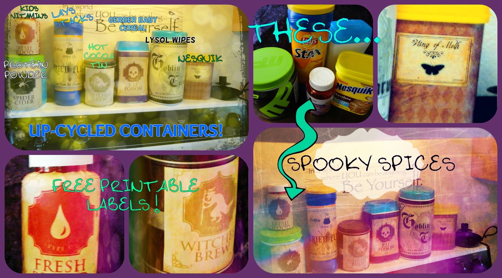 Crafty-Go-Lucky: Spooky Spices { Up-cycled }