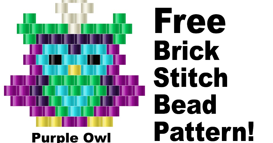 Brick Stitch Bead Patterns Journal: Purple Owl Brick Stitch Beaded ...