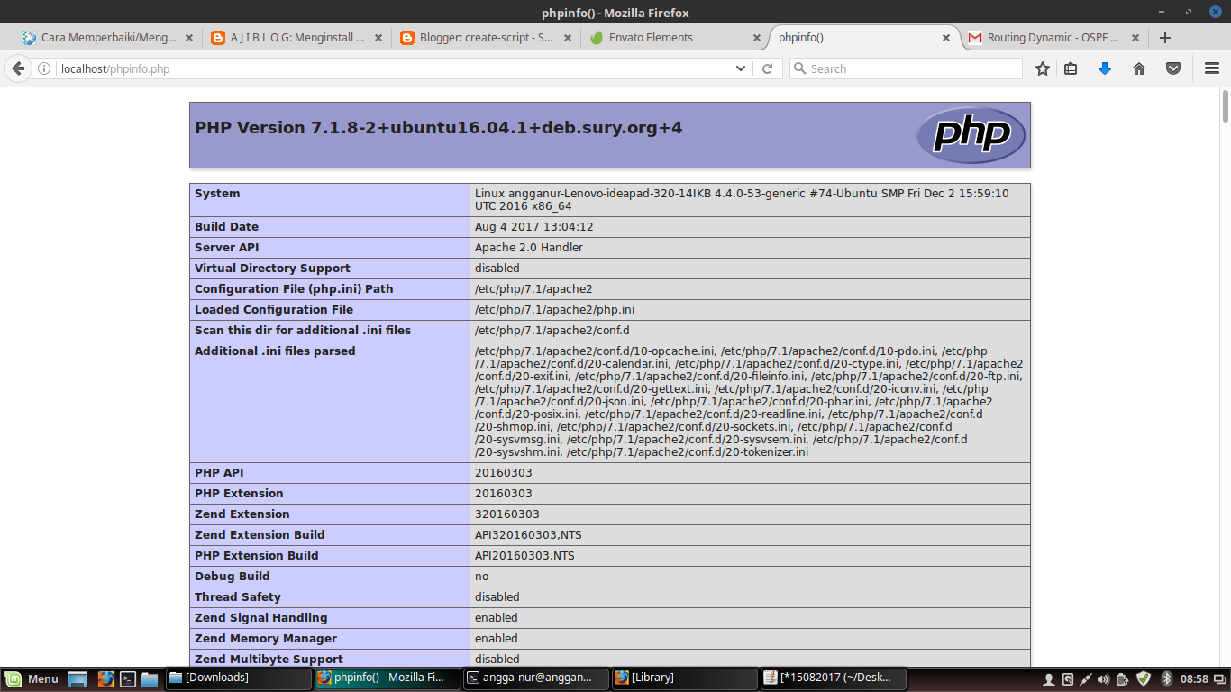 Menginstall LAMP ( Linux, Apache2.4, MariaDB10, PHP 7.1) Server di Linux Mint 18.2 / Ubuntu 16 ...