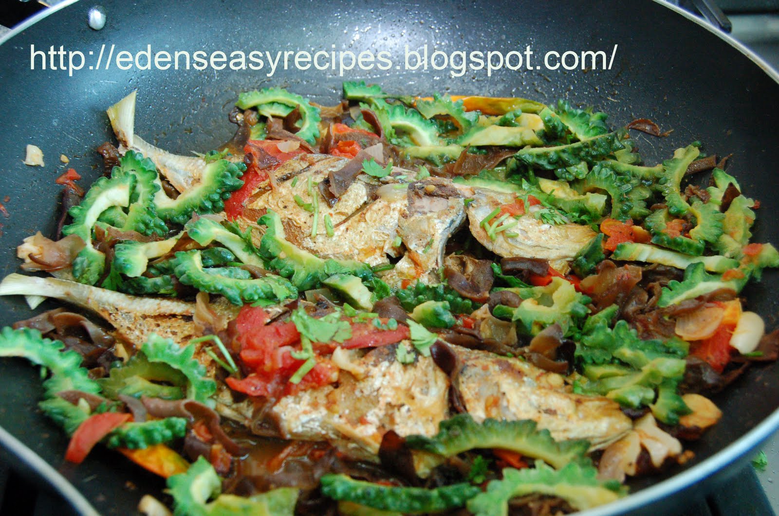 eden's easy recipes: bitter melon w/ fried fish (ginisang ampalaya at ...