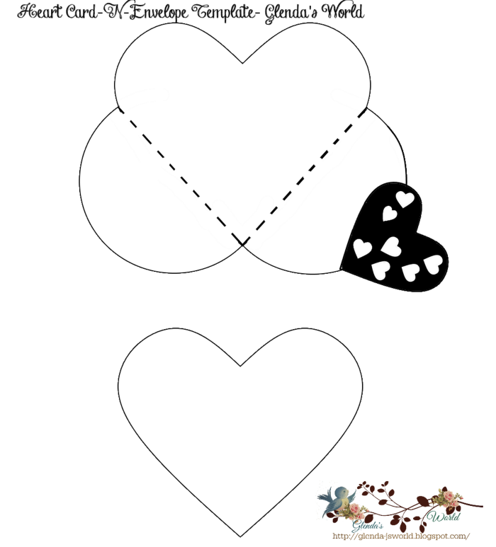 glenda's World : Heart Card-N-Envelope Valentine
