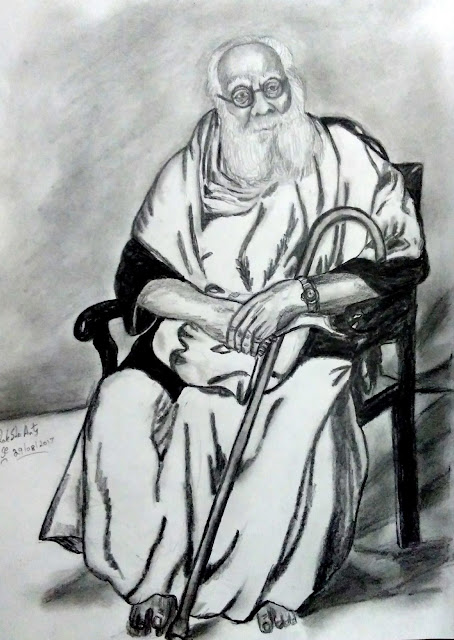GOOGLE -My Own work on Google : Periyar E. V. Ramasamy - PENCIL DRAWING