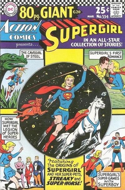 Supergirl Comic Box Commentary: Back Issue Bin: Action Comics #334, Streaky