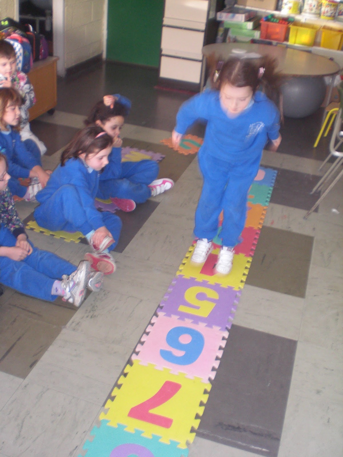 Maths Page: Addition: Jumping on the number line, Senior infants