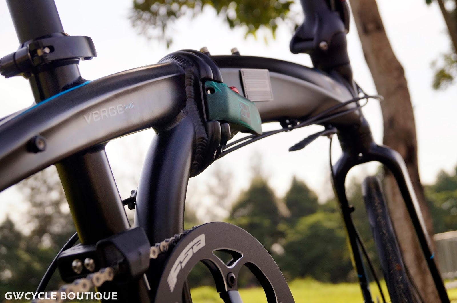 GW Cycle Boutique: Tern Verge P10 Folding Bike Shimano 10speed Matte Black