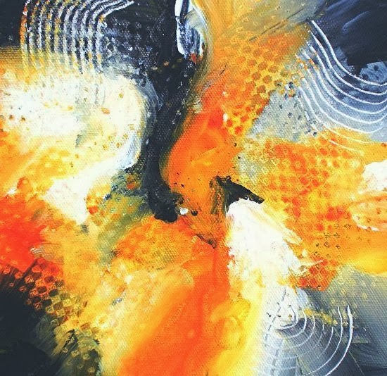 BARBARA VAN ROOYAN ABSTRACT ART: "Fiery Canyon" Contemporary Abstract ...