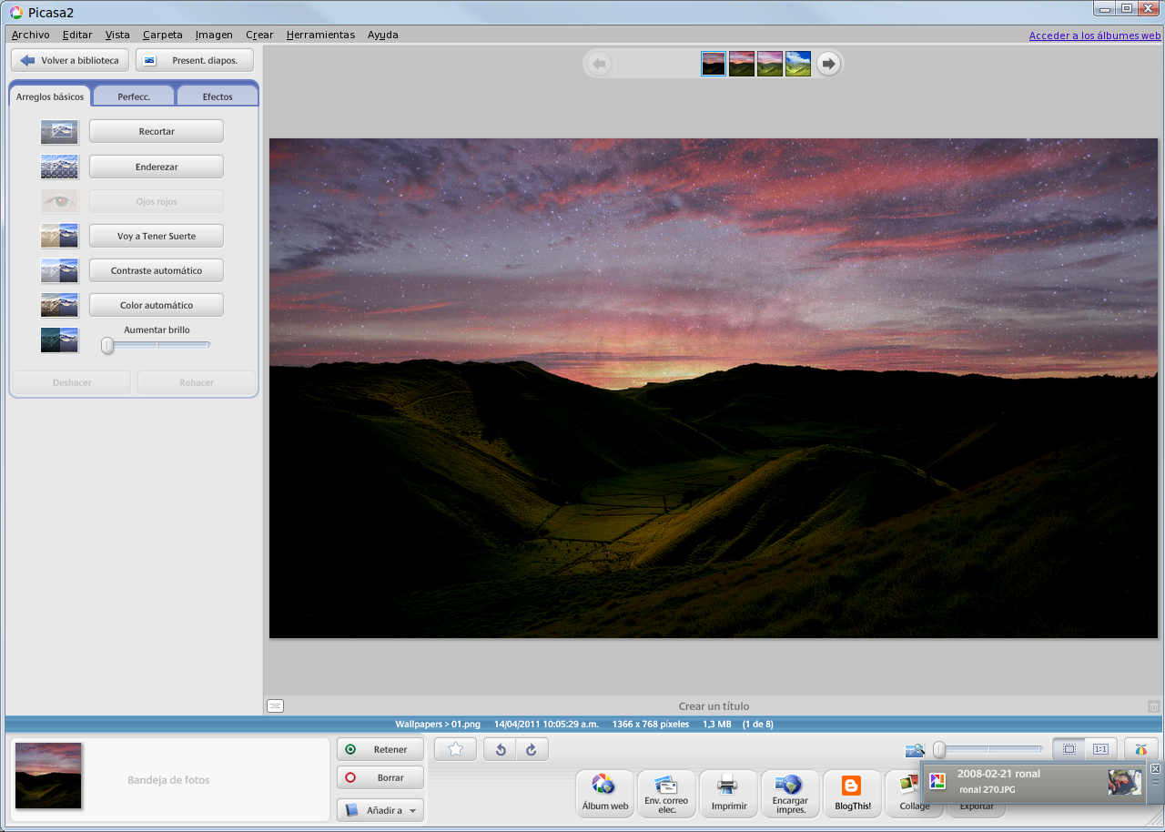 Picasa: organiza, edita y mejora tus imagenes|Rincón Ubuntero