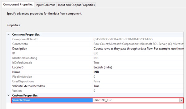 How to use Row Count Transformation in SSIS - D365 F&O Solutions