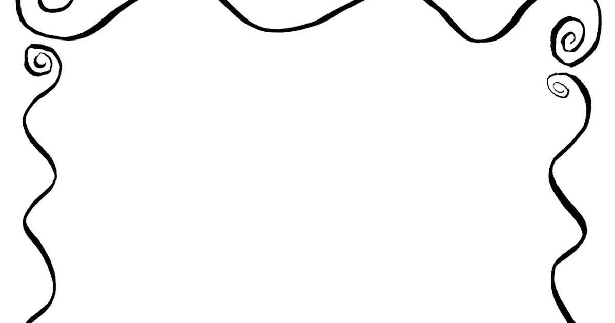 Digital Stamp Design: Hand Drawn Decorative Frame Digital Wavy Swirl ...