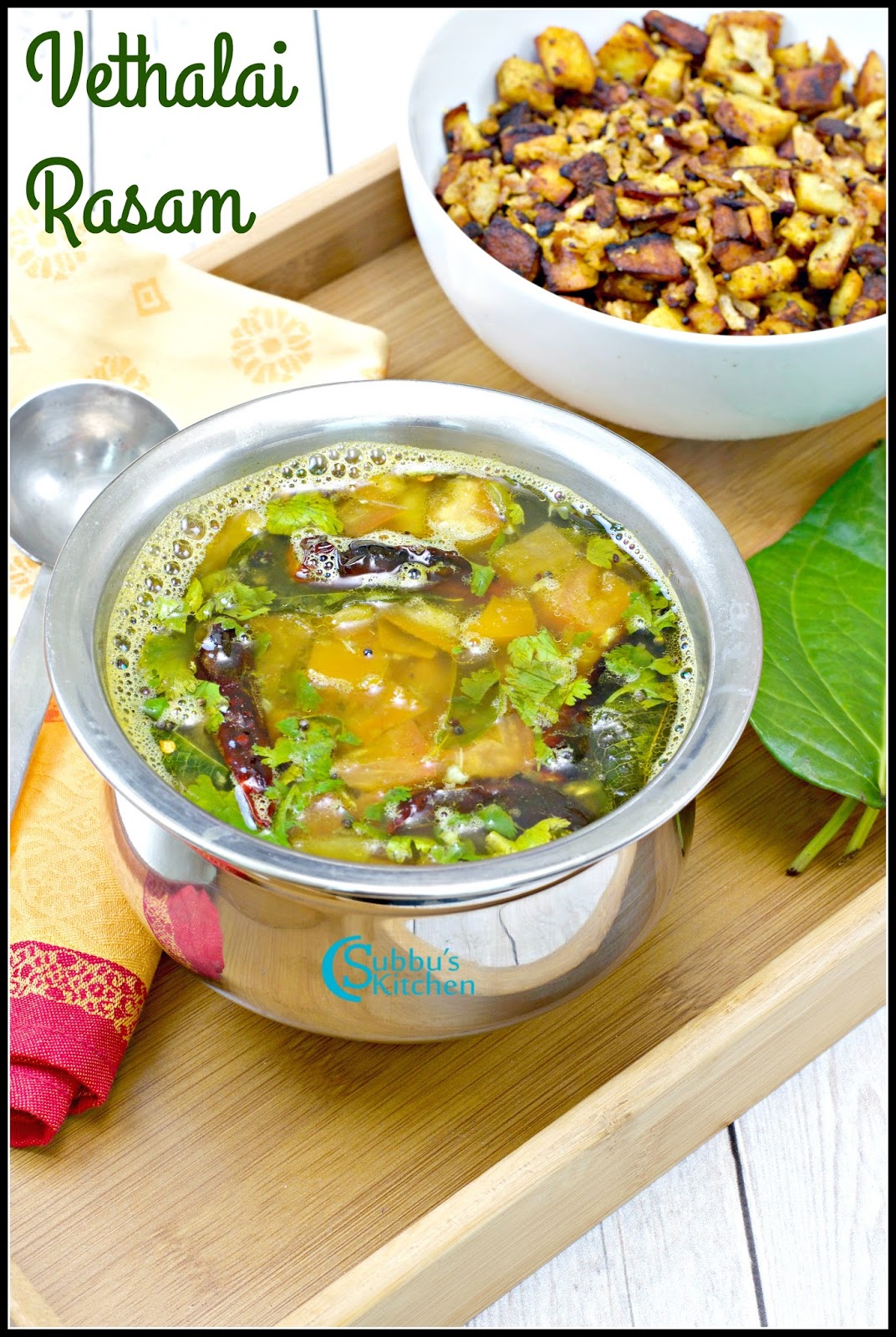 Vethalai Rasam | Betel Leaves Rasam - Subbus Kitchen