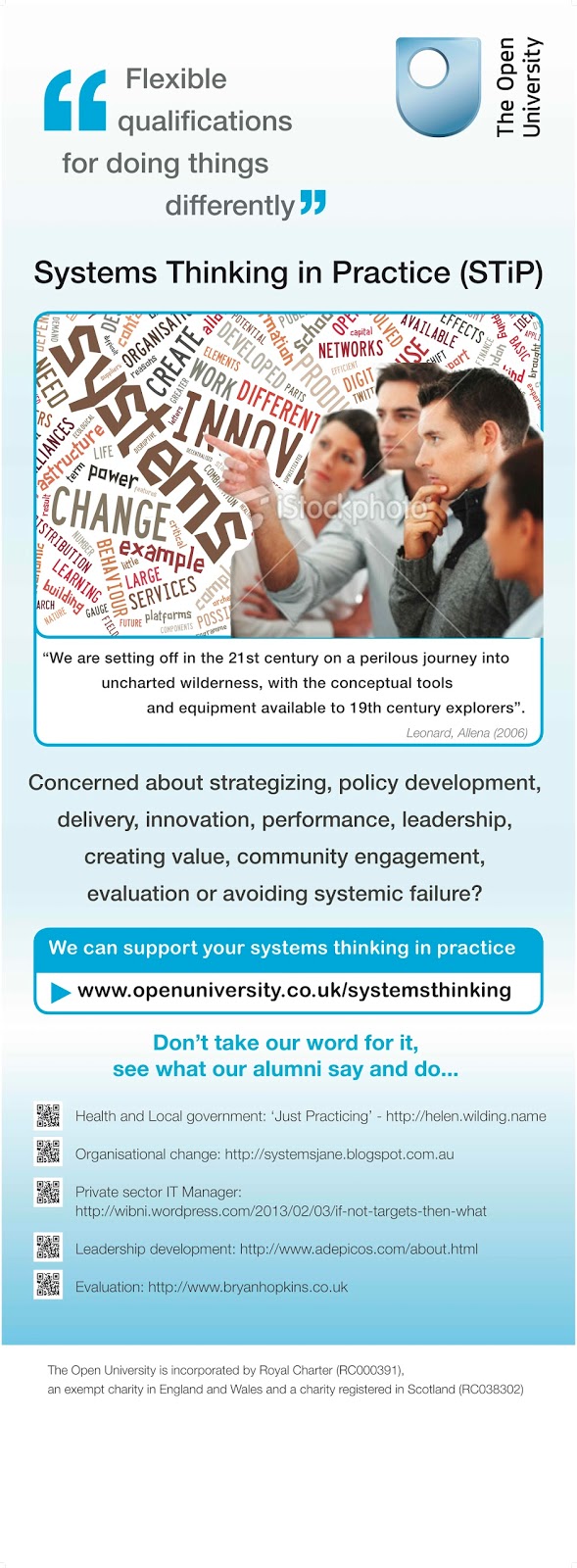 Systemic musings: Systems thinking in practice (STiP) program