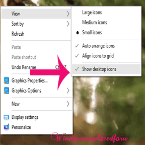 Logeshwaran.org: Show or Hide desktop icons in Windows 10