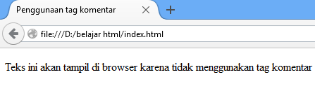 Cara Menambahkan Komentar Pada Kode HTML - Struktur Web